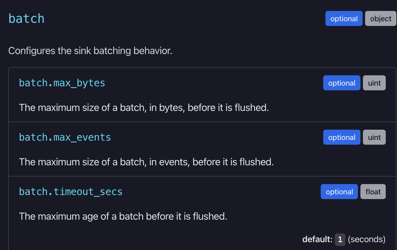 Clickhouse Batch has an undocumented default size · Issue #14089 · vectordotdev/vector · GitHub