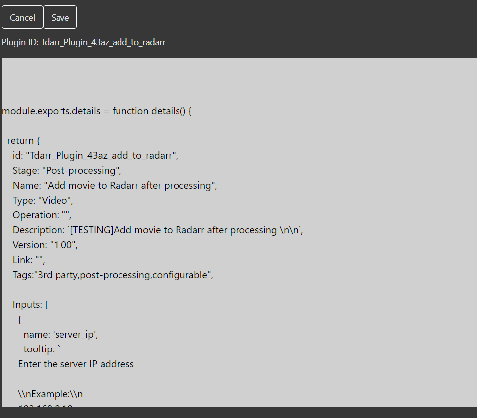 Edit/Update an existing plugin · Issue #165 · HaveAGitGat/Tdarr · GitHub