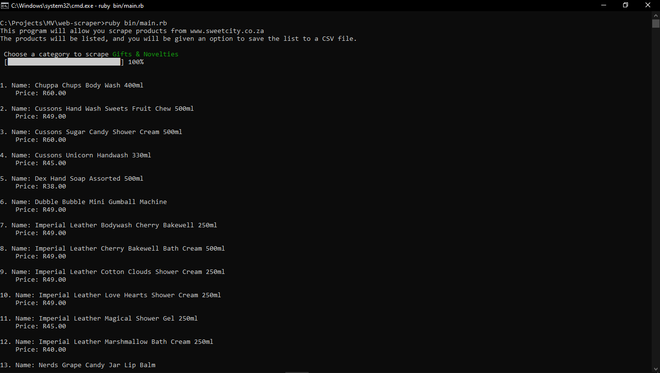 GitHub - El-Potato-Slayer/web-scraper: A web scraper built to scrape the products from SweetCity ...