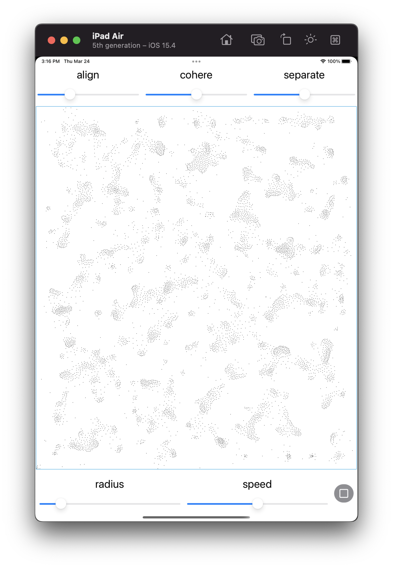 GitHub - robertwaltham/boids-unlimited: Flocking Simulation built with ...