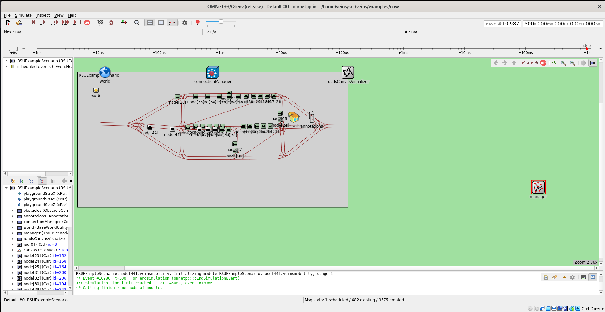 Utilizing SUMO, OMNeT++, and VEINS to Control Vehicles and Send Messages in Simulation · Issue ...