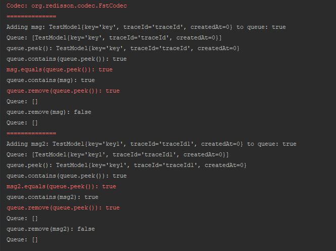 RQueue equals/remove issue (MarshallingCodec & FstCodec examples) · Issue #4634 · redisson ...