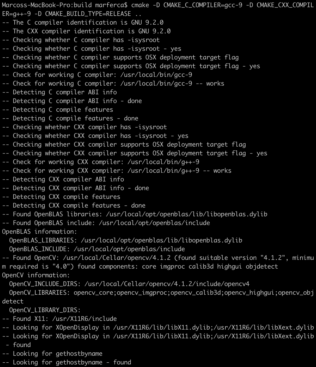OpenFace 2.0 unable to compile in MacOS (Undefined symbols for ...