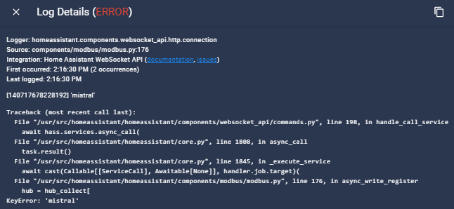 MODBUS stops working when doing Quick Reload · Issue #89368 · home-assistant/core · GitHub