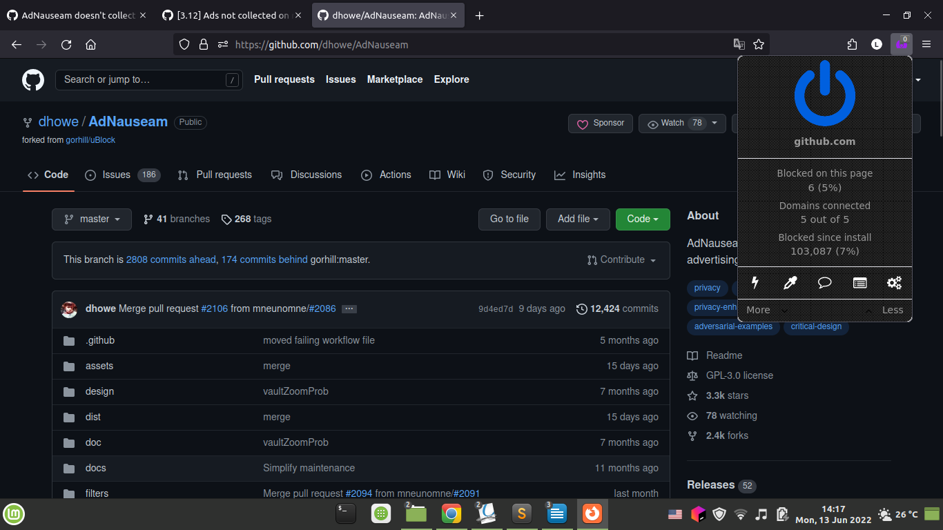 AdNauseam doesn't collect ads, but still blocks them. · Issue #2111 · dhowe/AdNauseam · GitHub