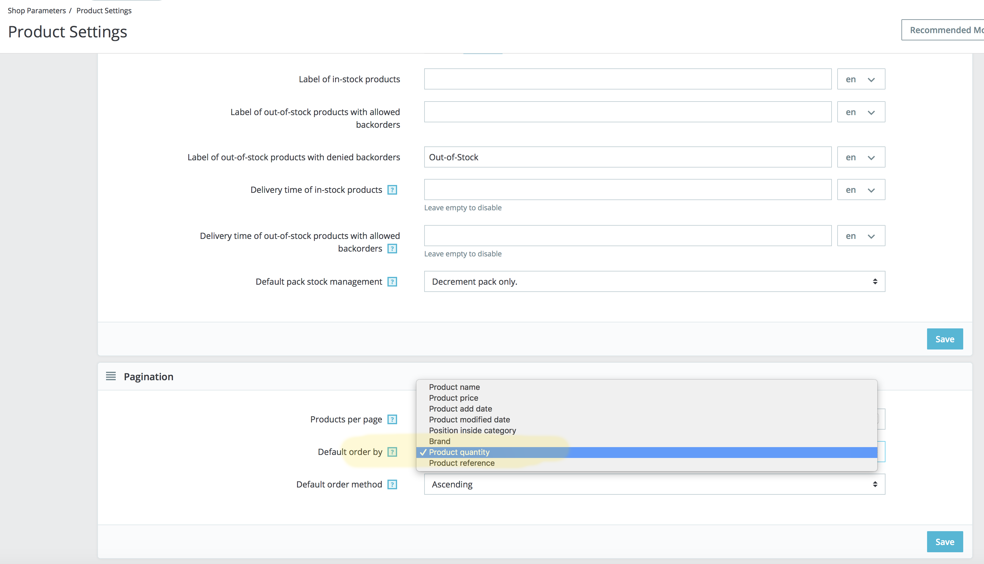 Wrong Product sort order by quantity · Issue #10880 · PrestaShop ...