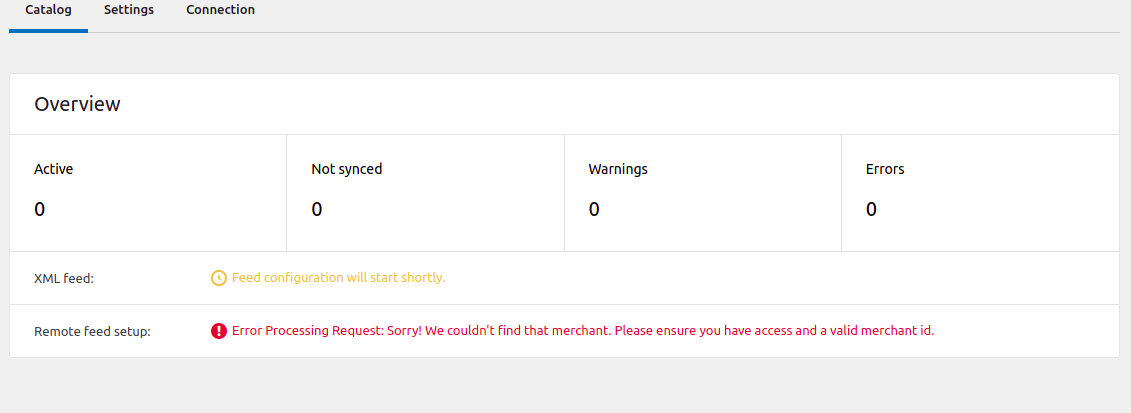 Remote feed setup Merchant Id error after finishing the onboarding · Issue #160 · woocommerce ...