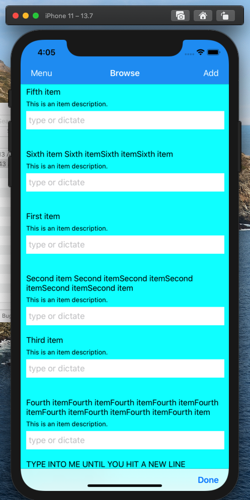 Bug Ios Collectionview Doesnt Support Simple Data Entry Form That Uses `editorautosize