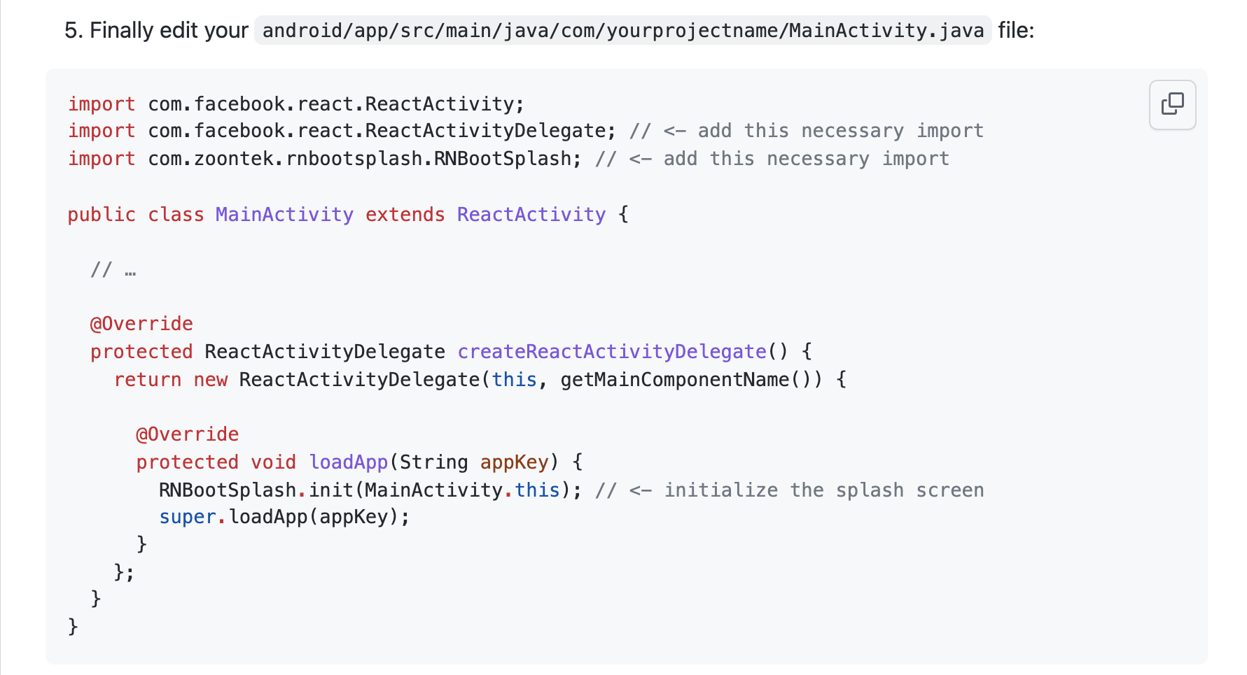 Unable to initialize splash screen in Android · Issue #291 · zoontek/react-native-bootsplash ...