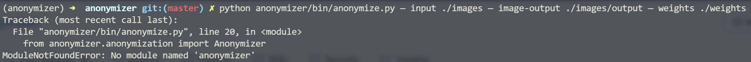 ModuleNotFoundError: No module named 'anonymizer' · Issue #12 · understand-ai/anonymizer · GitHub