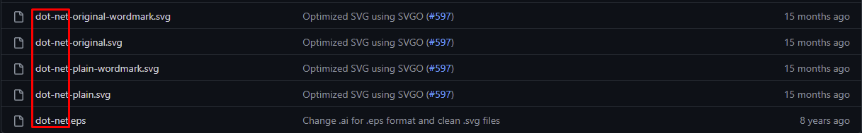 [OTHER] .NET icon folder is inconsistent with naming convention · Issue #1301 · devicons/devicon ...