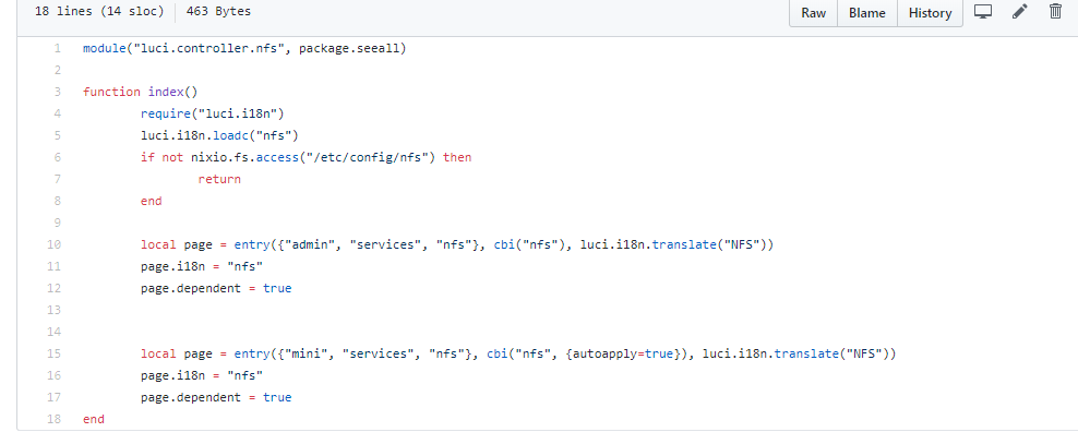 luci-app-nfs #2908 似乎无法工作 · Issue #2957 · coolsnowwolf/lede · GitHub