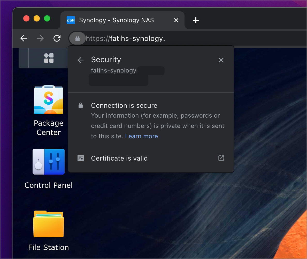 FR: Automatically configure Synology with `tailscale cert` in Settings : Security/Certificate ...