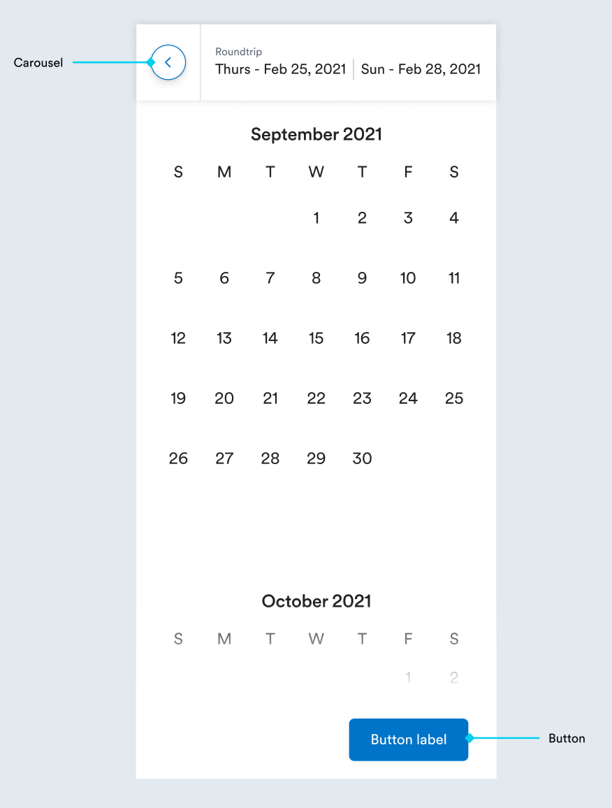 MOW: Date panes off-center and calendar gradient not visible · Issue #141 · AlaskaAirlines/auro ...