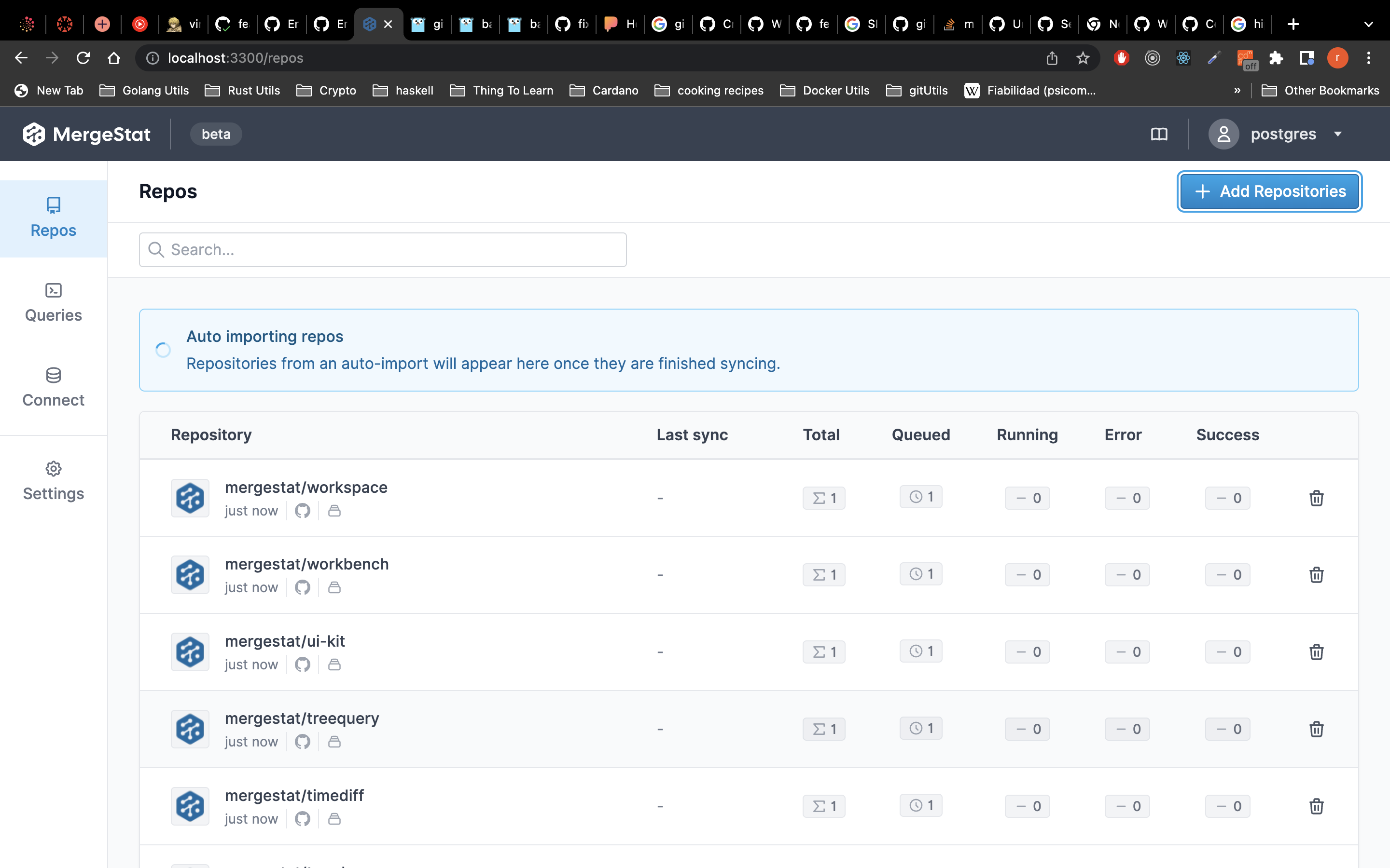 Spinner Keeps Spinning After Errors From The Importer · Issue 440 · Mergestat Mergestat · Github