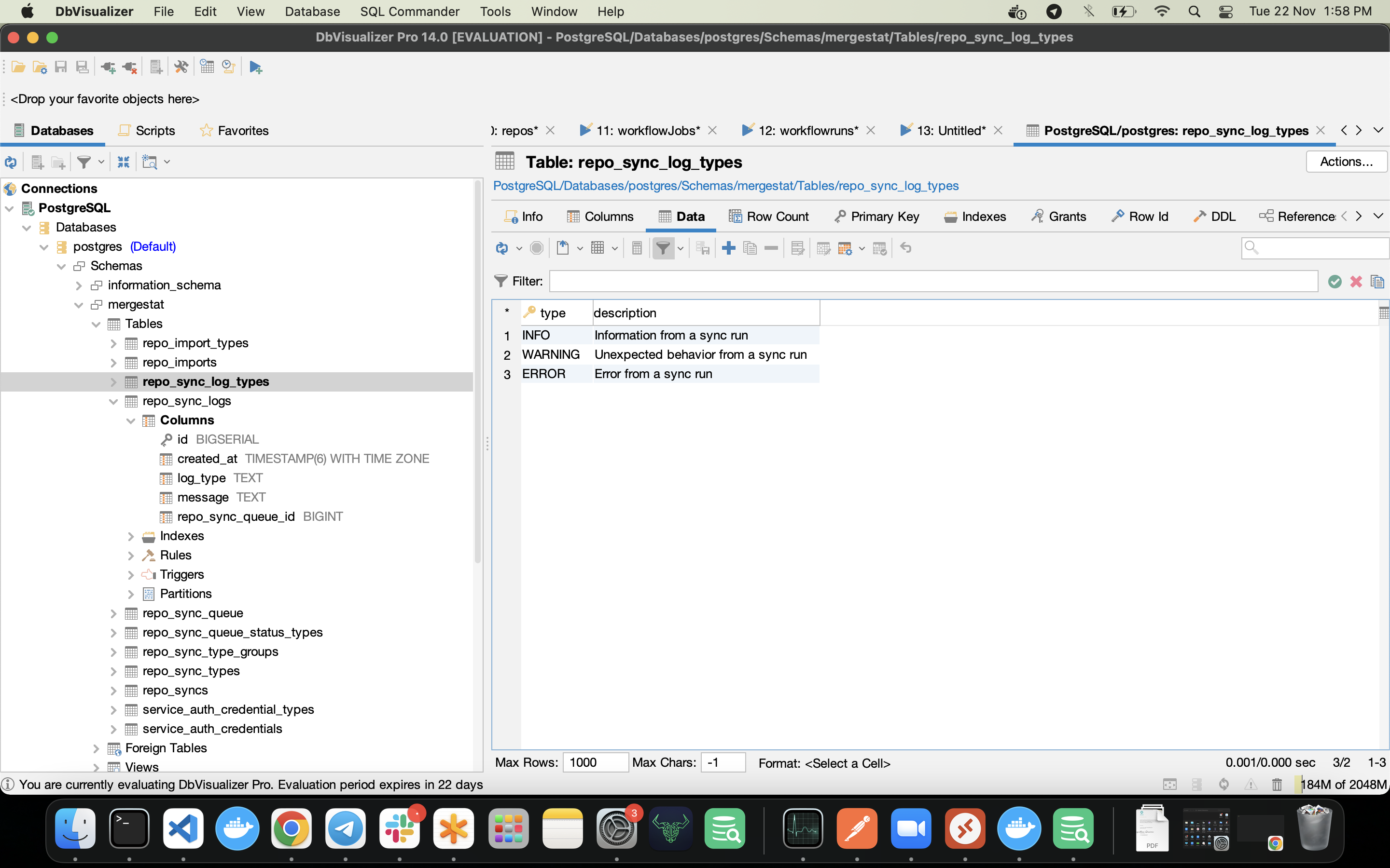 Add Warning Messages To Database Logs · Issue 456 · Mergestat Mergestat · Github