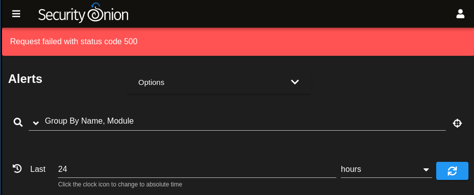 SOC: Request failed with status code 500 · Security-Onion-Solutions securityonion · Discussion ...