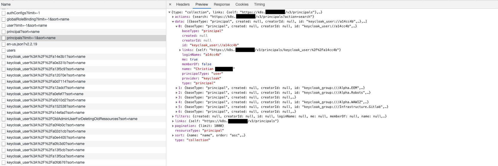 Global User List Table: Only own DisplayName displayed after Update to 2.2.1 with Keycloak ...