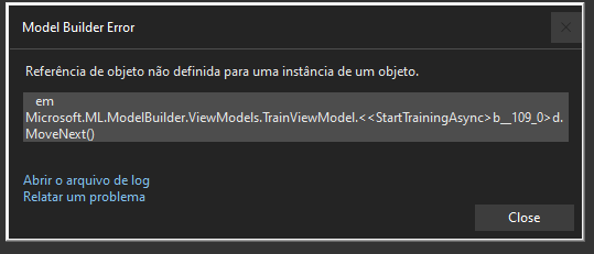 Bug in model builder during training · Issue #1857 · dotnet ...