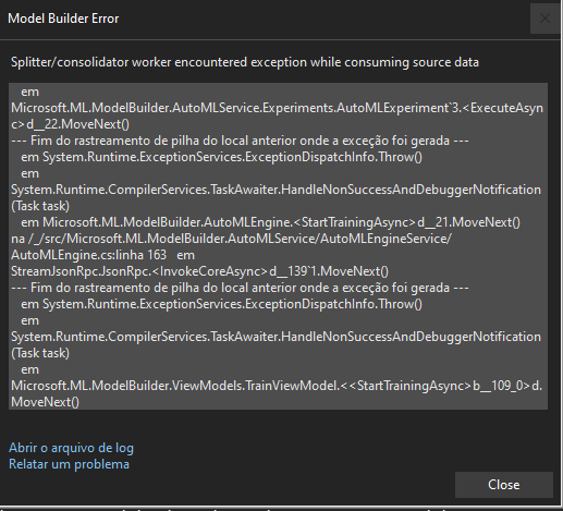 Bug in model builder during training · Issue #1857 · dotnet ...