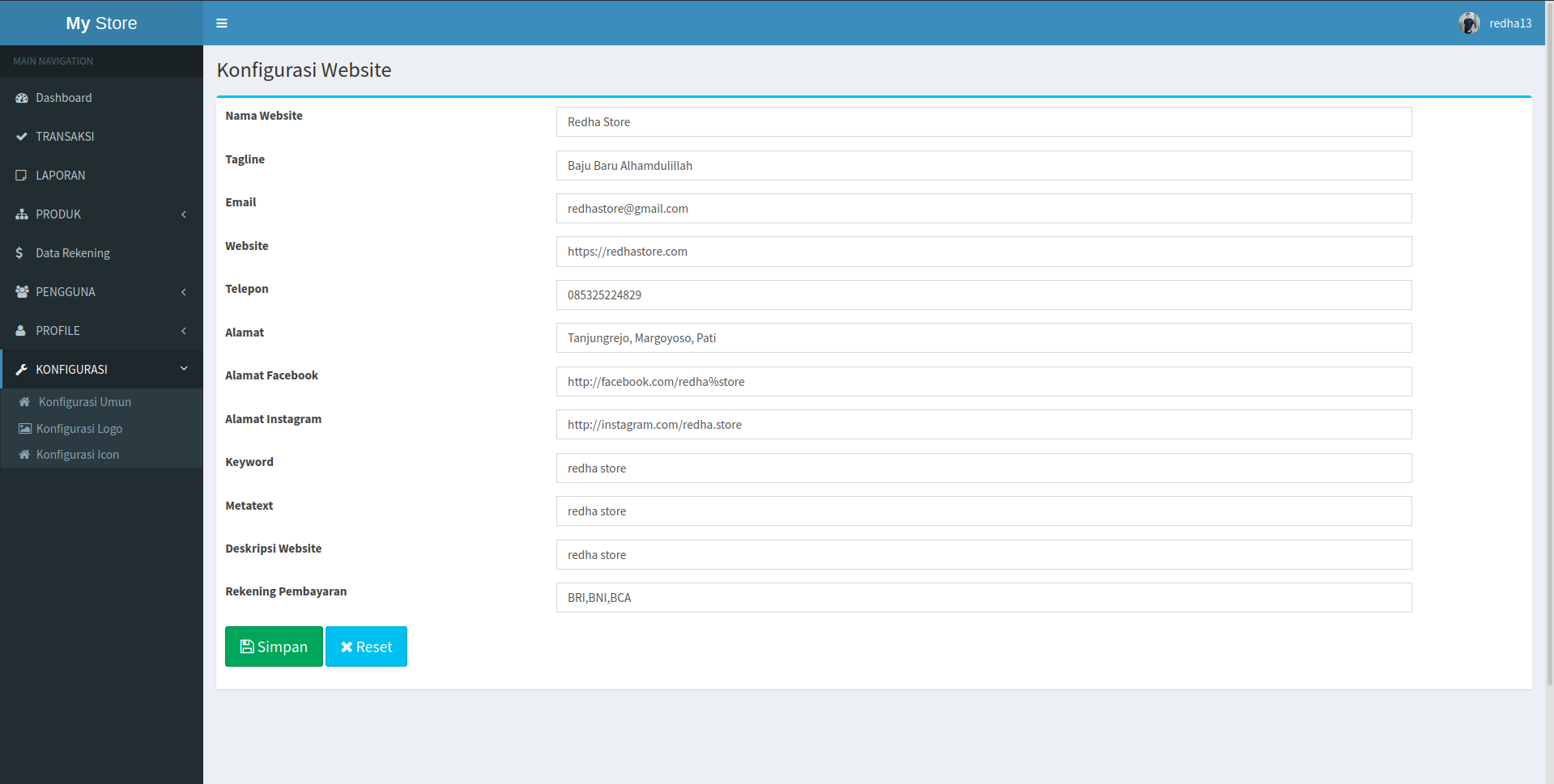 GitHub - tataredhaalfath/redha-store: ecommerse online store develop with CodeIngter