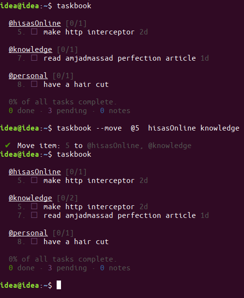 Move behaves as copy · Issue #115 · klaudiosinani/taskbook · GitHub