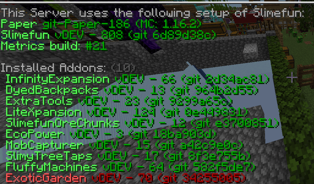 Plugin Crash on startup · Issue #184 · Slimefun-Addon-Community/ExoticGarden · GitHub