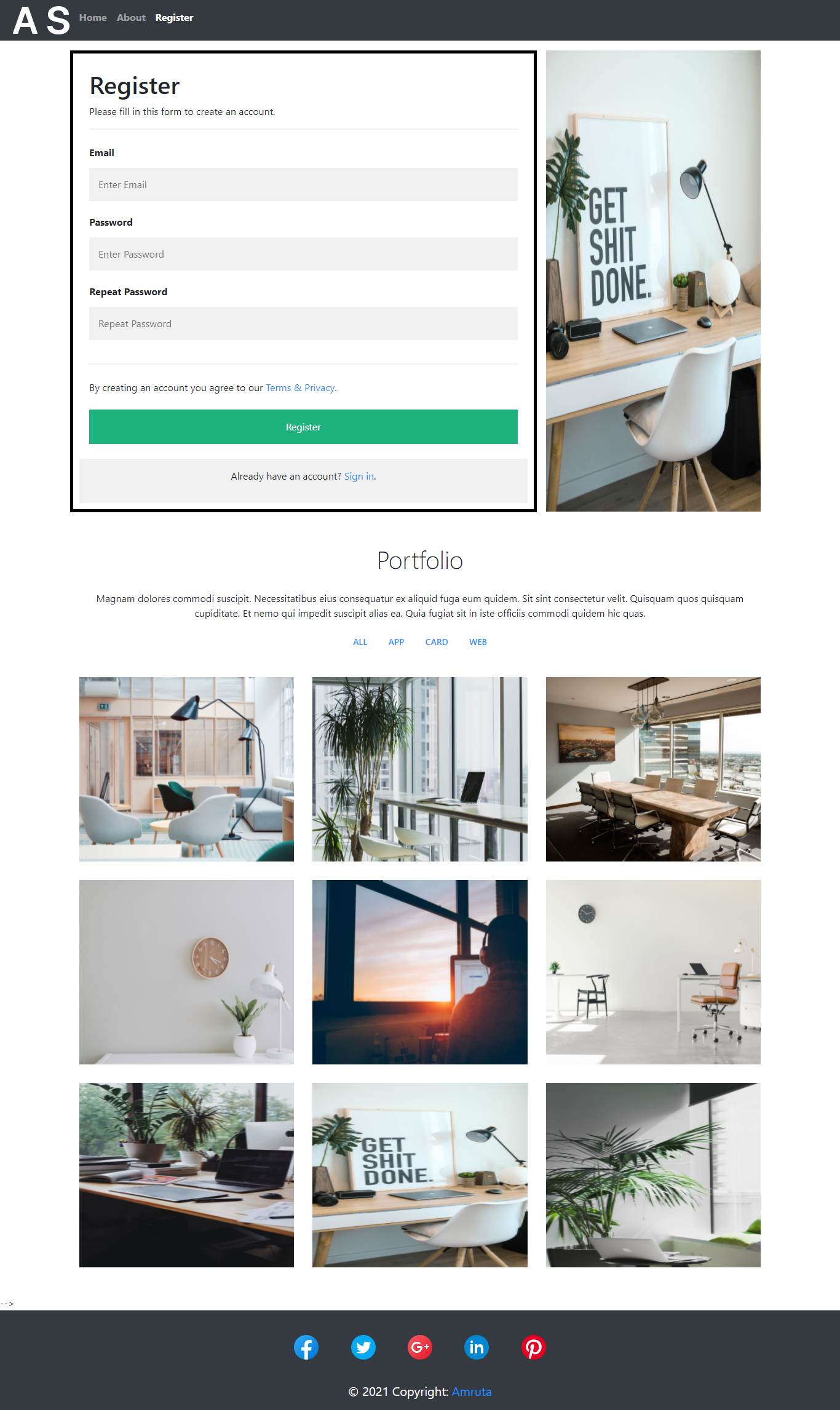 Github Amrutasudke As Agency Website Of Agency Is Created By Using