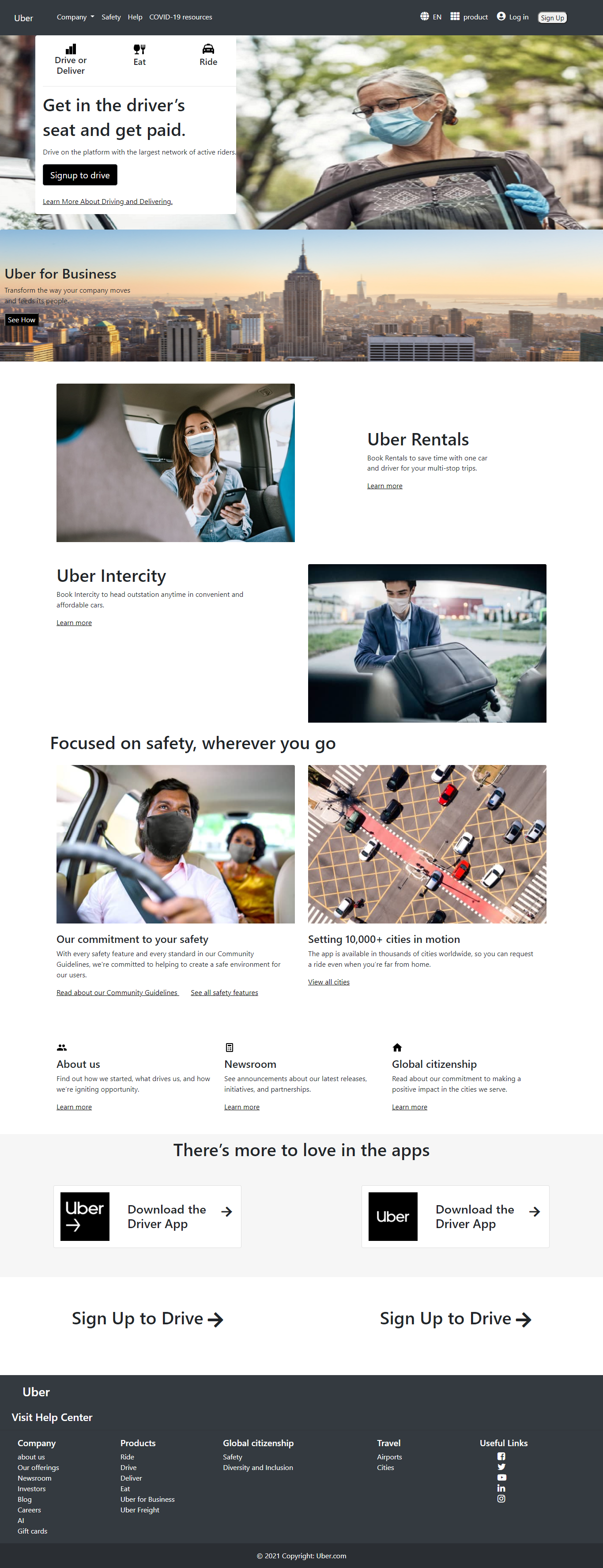 GitHub - AmrutaSudke/Uber-UI: Uber website is created with the help of ...