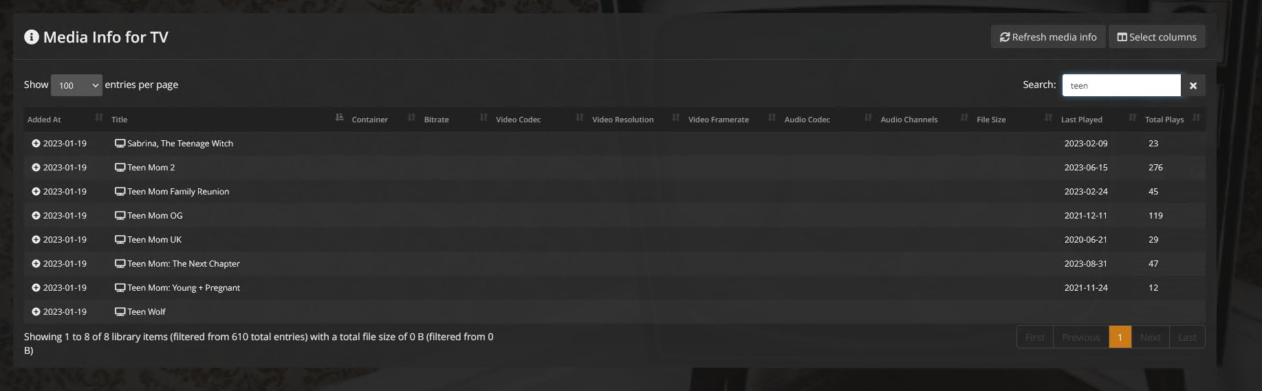 Api Getlibrarymediainfo Seasons Episodes Missing Data · Issue