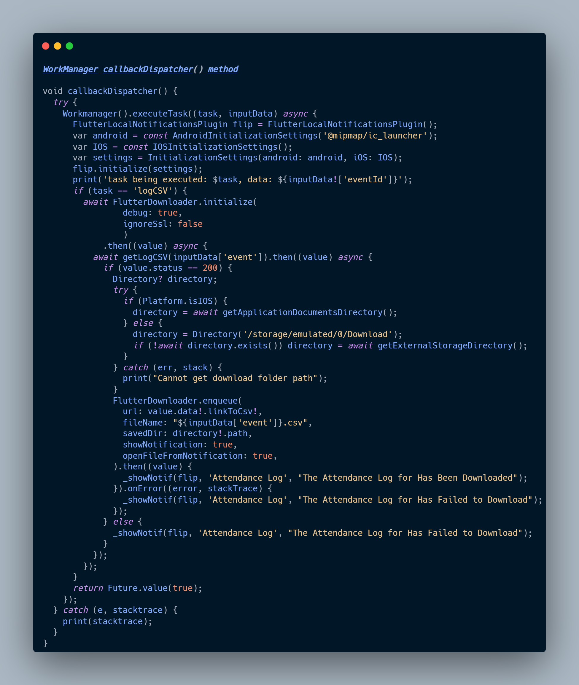 Runs Flutter Downloader on WorkManager · Issue #670 · fluttercommunity/flutter_downloader · GitHub