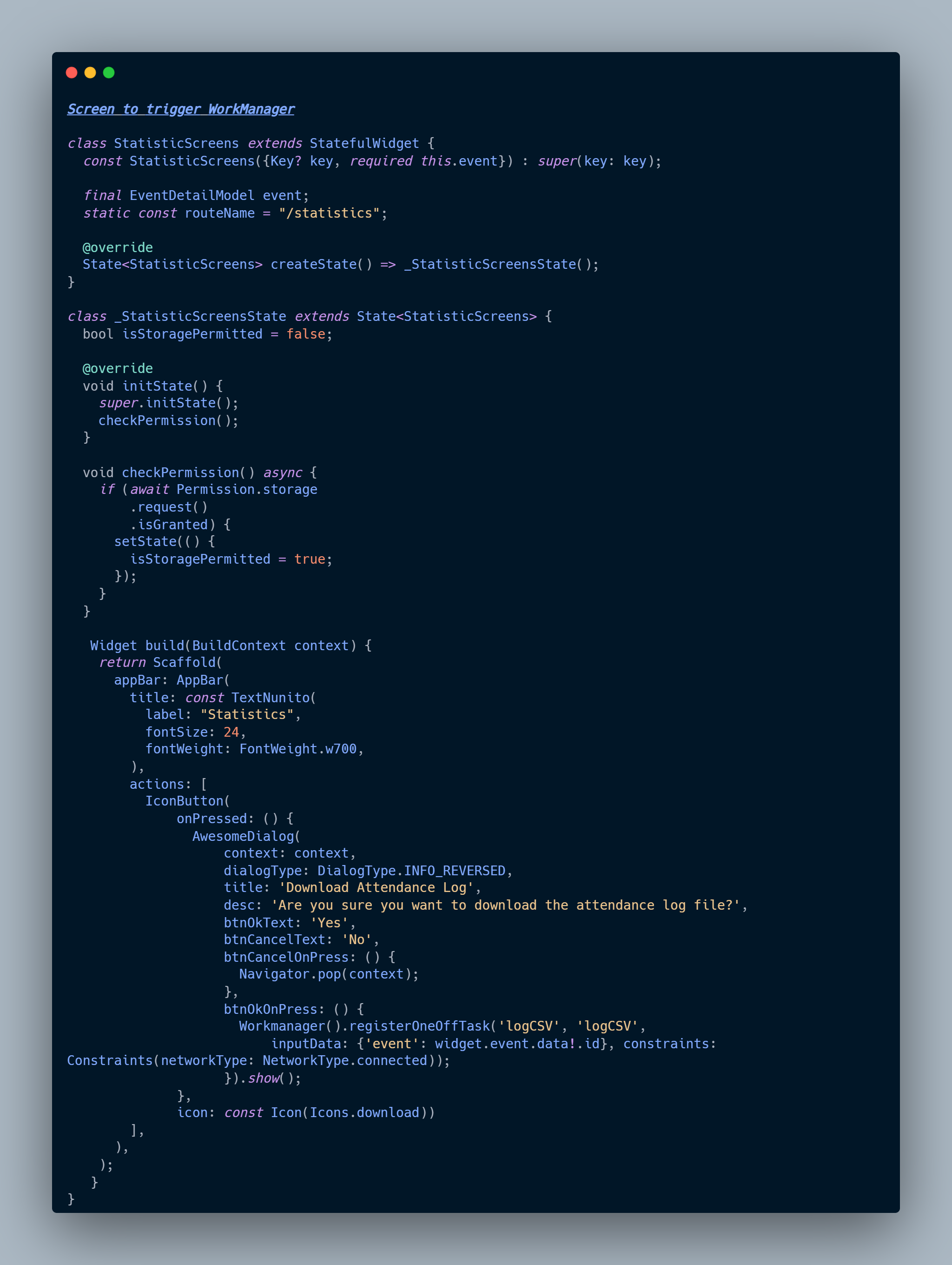 Runs Flutter Downloader on WorkManager · Issue #670 · fluttercommunity/flutter_downloader · GitHub