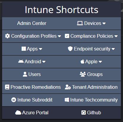 GitHub - ugurkocde/Intune_Shortcuts