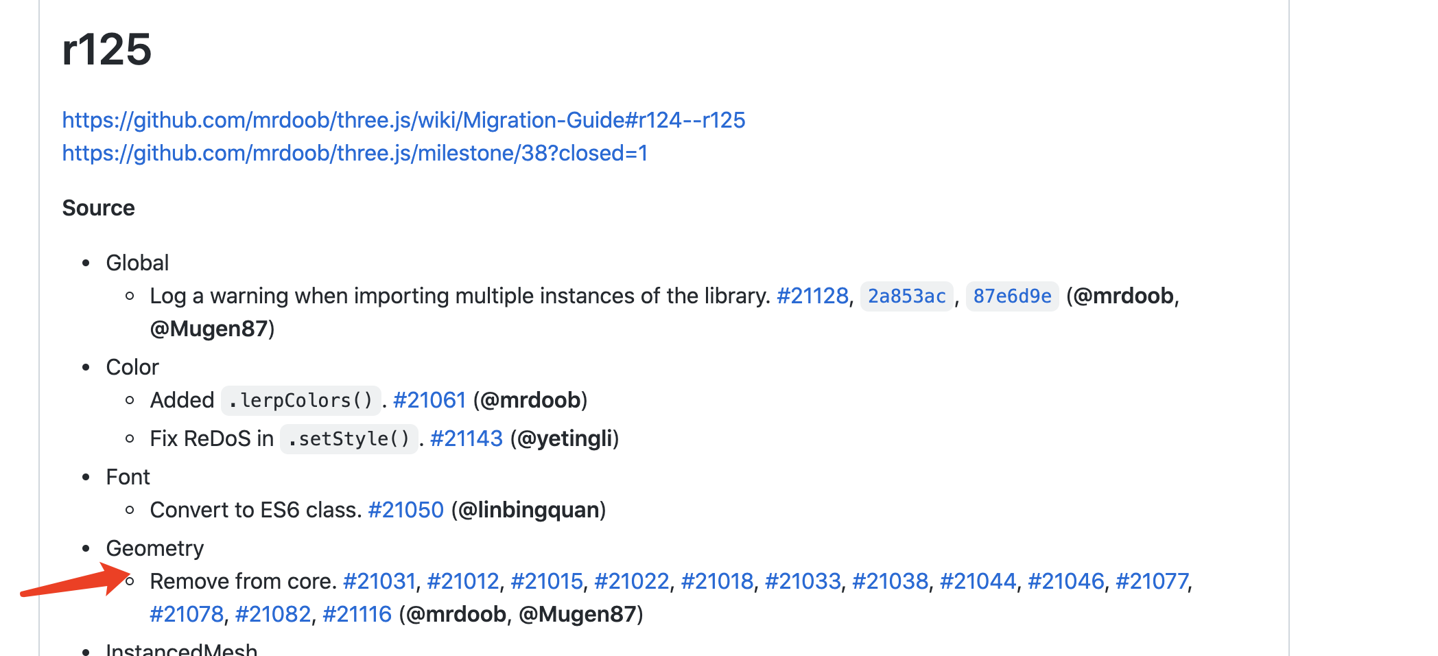 Is Geometry api abandoned? help · Issue #22714 · mrdoob/three.js · GitHub
