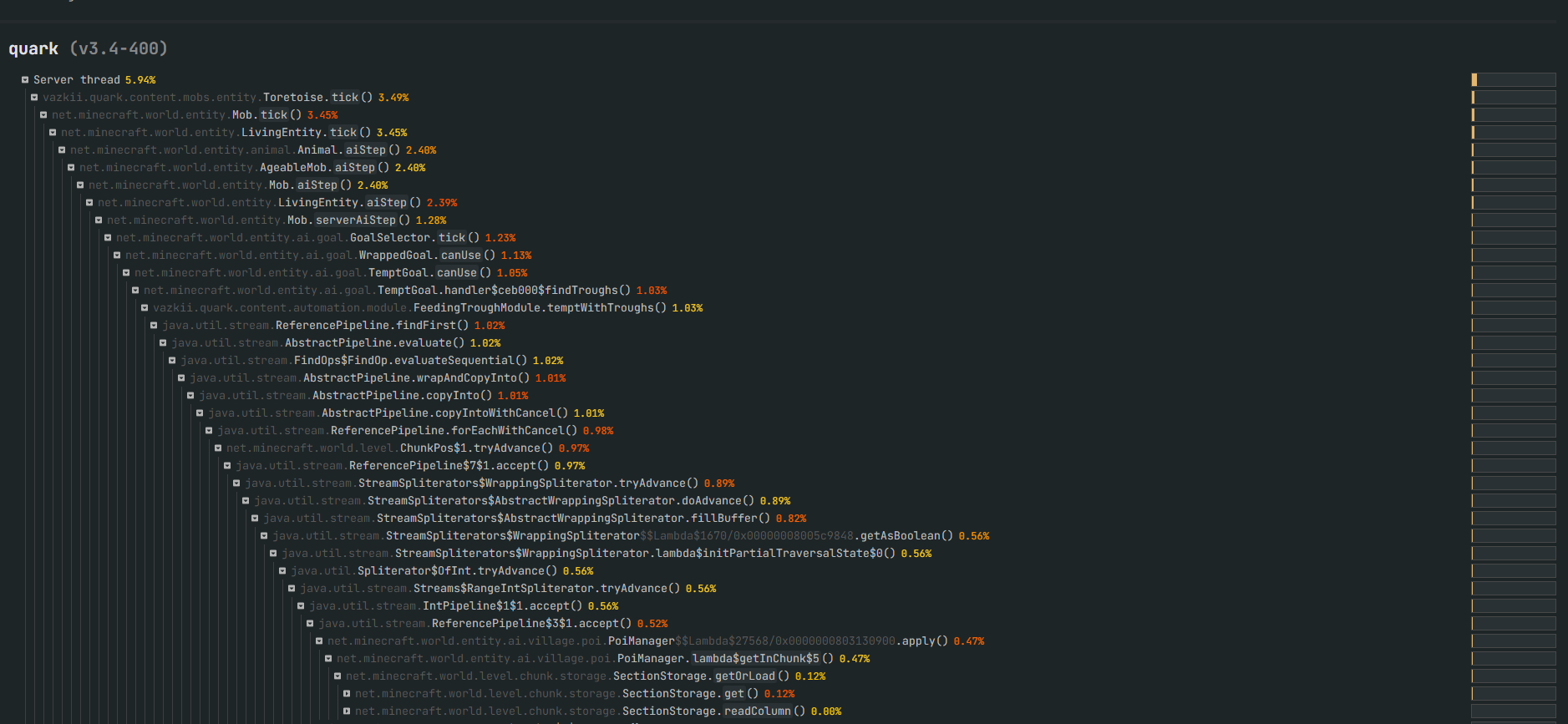 Turtles affect the TPS. · Issue #4188 · VazkiiMods/Quark · GitHub