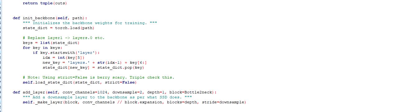 training weights with changed backbone cannot load · Issue #383 · dbolya/yolact · GitHub