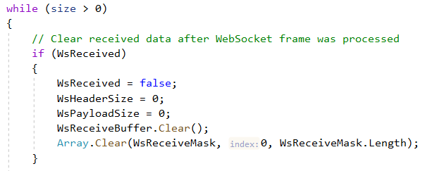 WSClient don't support continuation frames(opcode 0) · Issue #133 · chronoxor/NetCoreServer · GitHub