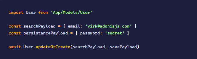 Fixed typo on 'Update Or Create' by Nevgup · Pull Request #141 · adonisjs/legacy.adonisjs.com ...
