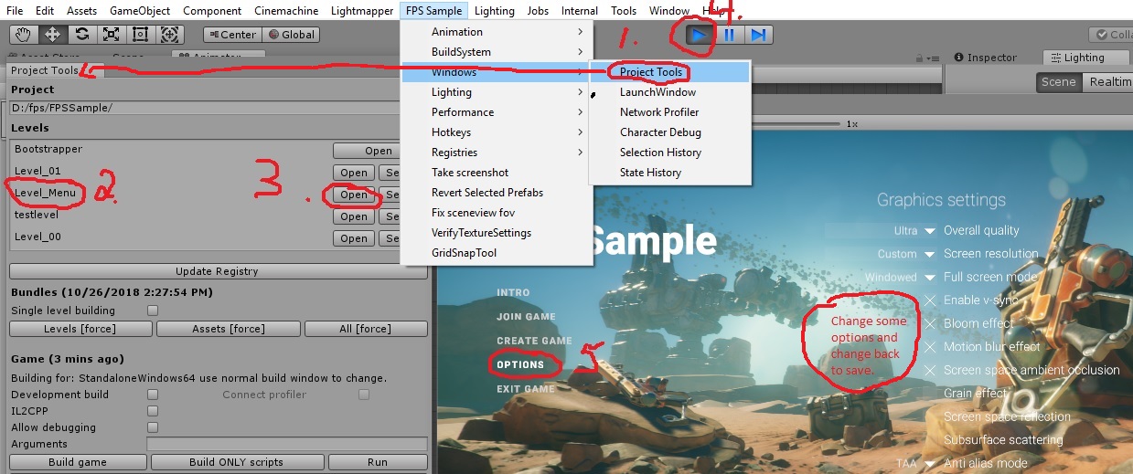 Exec failed : Could not find file D:\FPSSample\game.cfg · Issue #16 · Unity-Technologies ...
