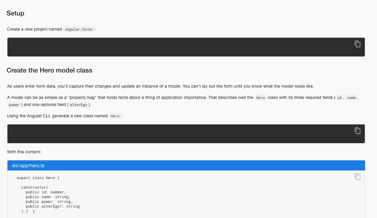 Font color wrong in terminal snippets in docs · Issue #20867 · angular/angular · GitHub