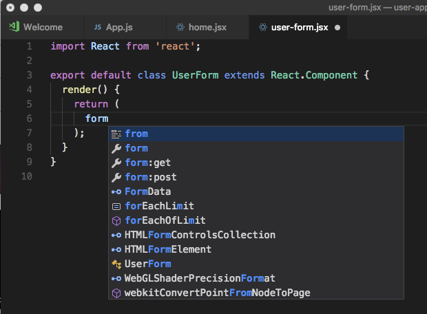 Emmet suggestion not appearing at the top of the list in jsx files · Issue #39518 · microsoft ...