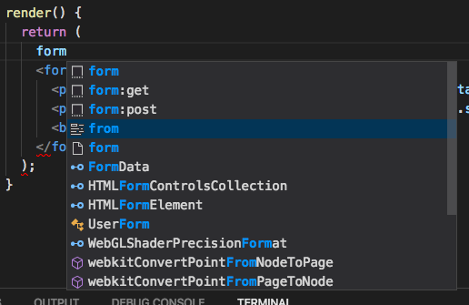 Emmet suggestion not appearing at the top of the list in jsx files · Issue #39518 · microsoft ...