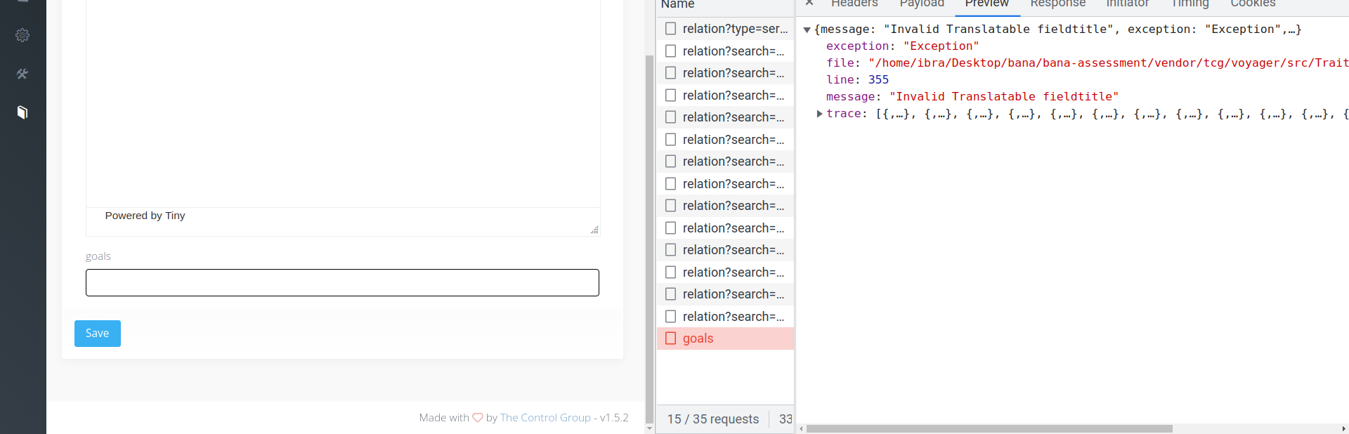 Exception: Invalid Translatable field{$field} · Issue #5674 · thedevdojo/voyager · GitHub