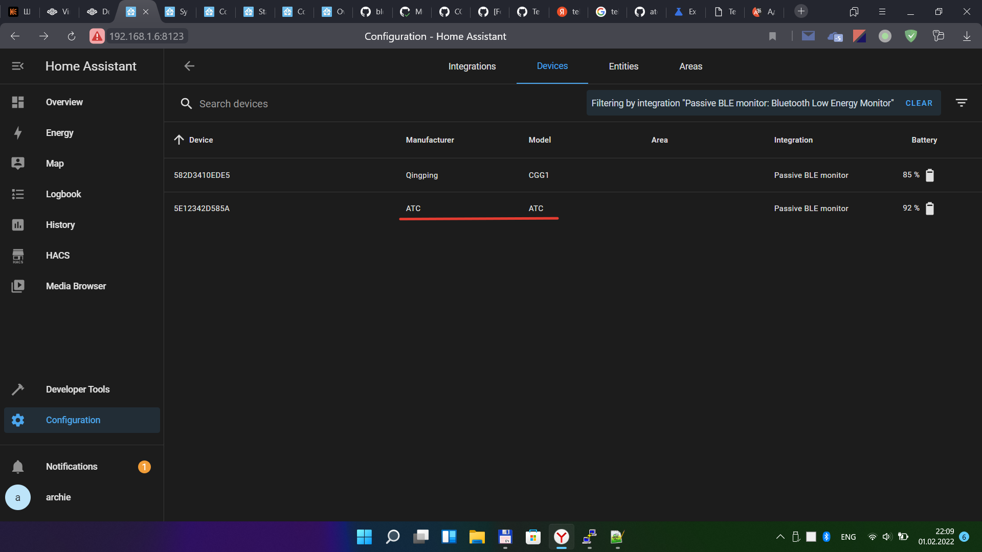 ble_monitor receives value only once after submit and throws exception ...