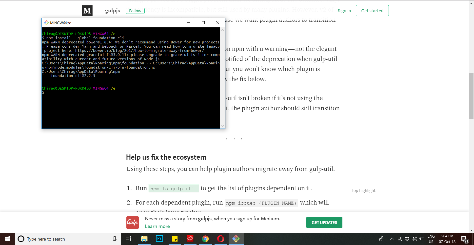 Npm Warn Deprecated Graceful Fs 3 0 11 Please Upgrade To Graceful Fs 4 For Compatibility With