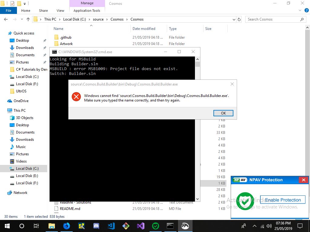 "Unable to start program" error. Problem while setting up VMWare Player ...