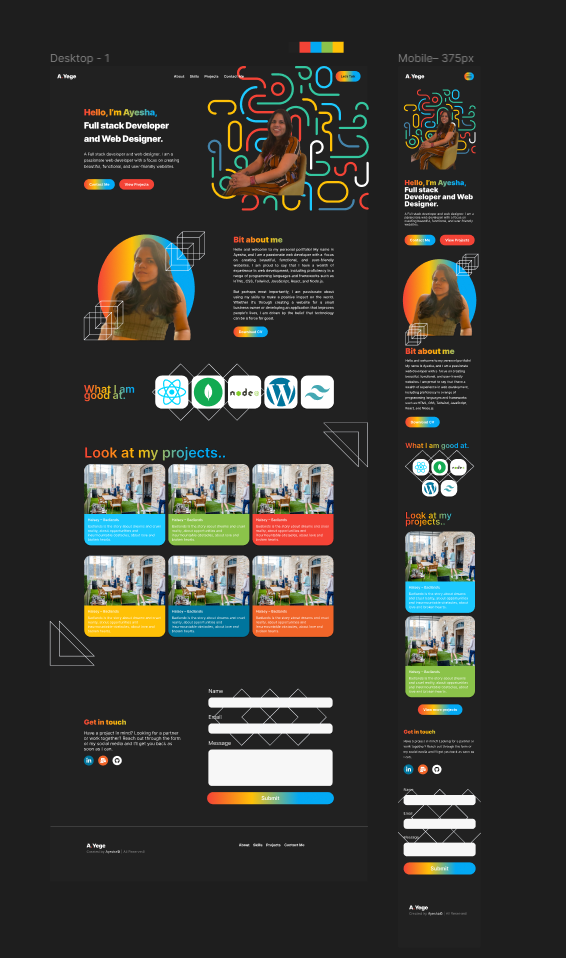 GitHub - Ayege/Personal-Porfolio: This project is a personal portfolio website designed in Figma ...