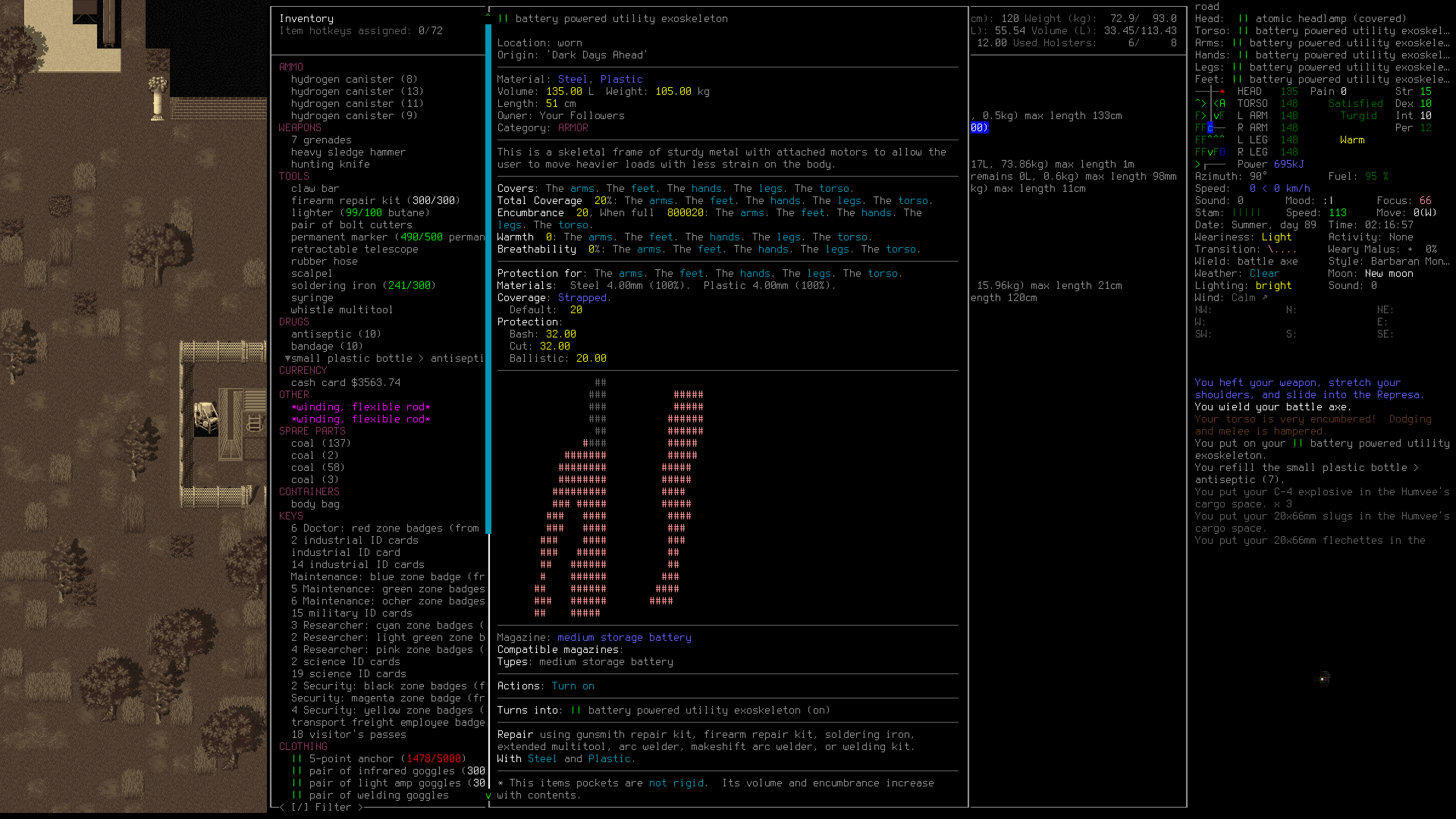 Utility exoskeleton displayed encumbrance · Issue #61844 · CleverRaven/Cataclysm-DDA · GitHub