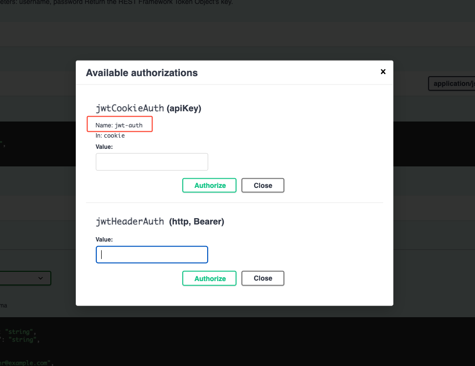 JWT_AUTH_COOKIE is not being recognised · Issue #971 · tfranzel/drf-spectacular · GitHub