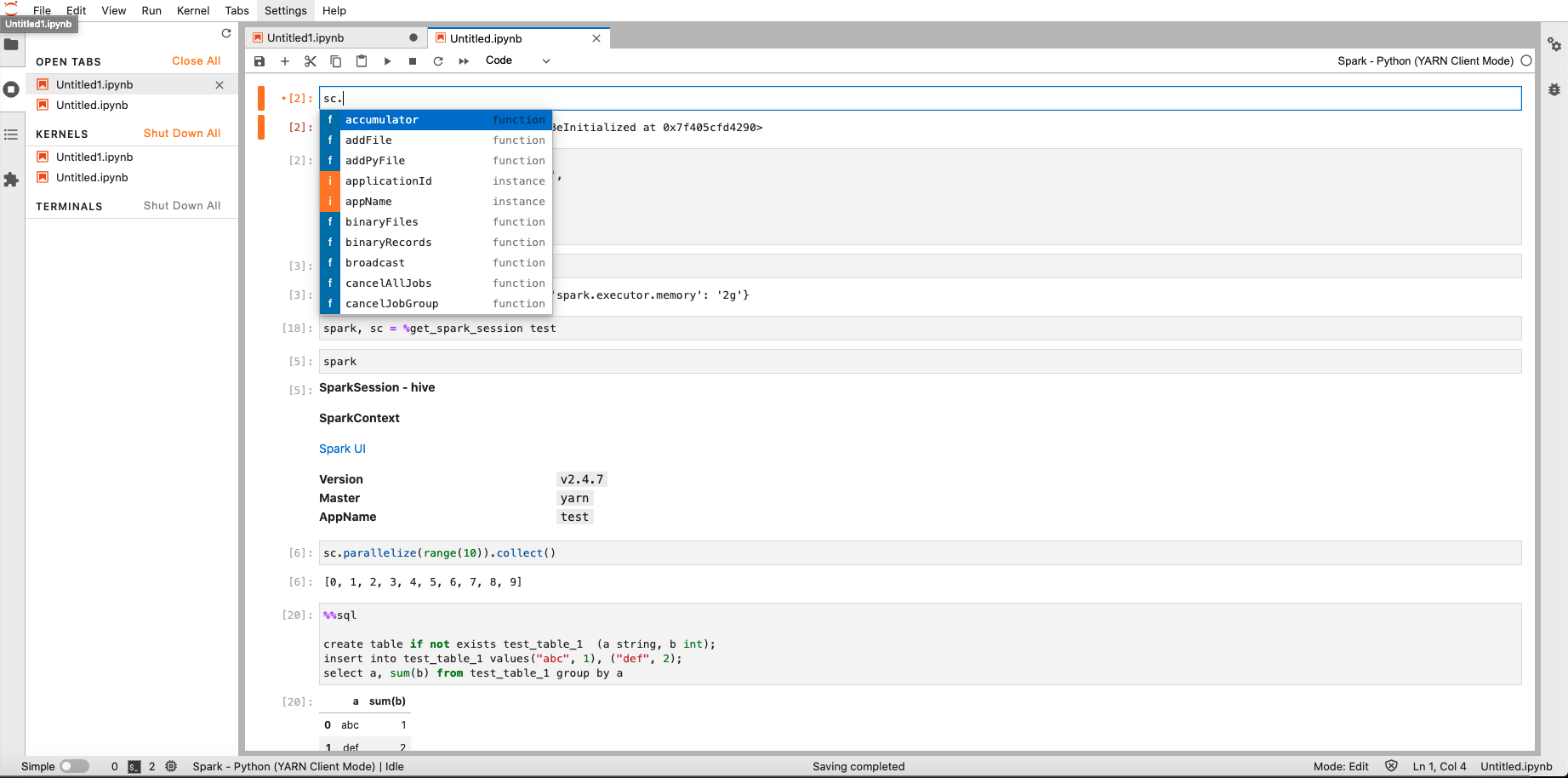 Spark Python On Yarn Cluster Kernel Fail To Complete Object Function · Issue 996 · Jupyter